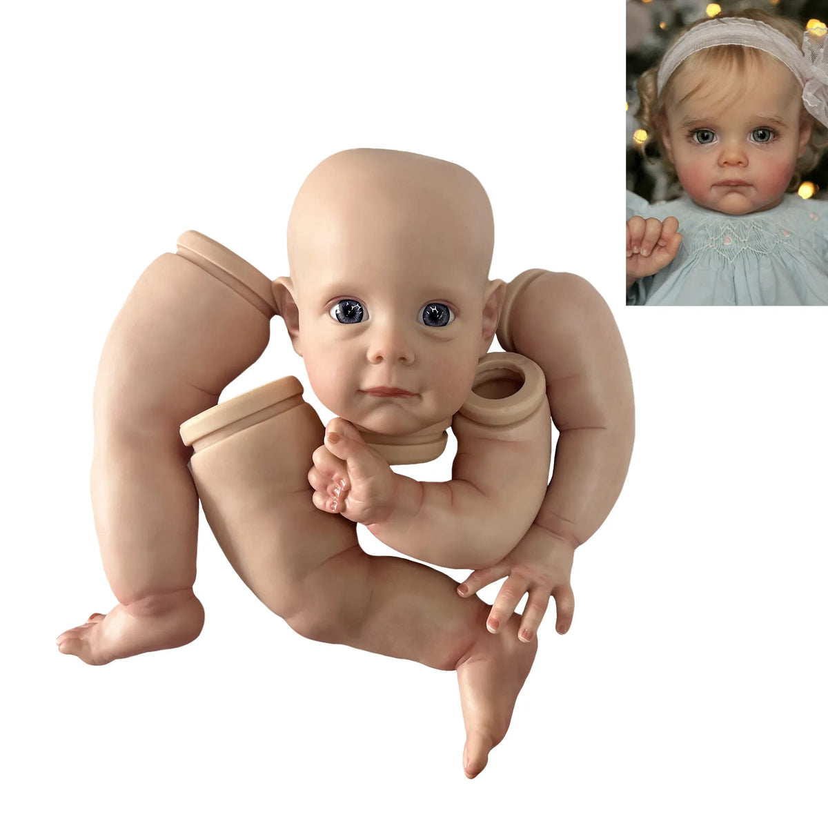 18 Or 22 Inch Maggie Reborn Doll Kits 3D Painted Kit Reborn Baby Doll ...